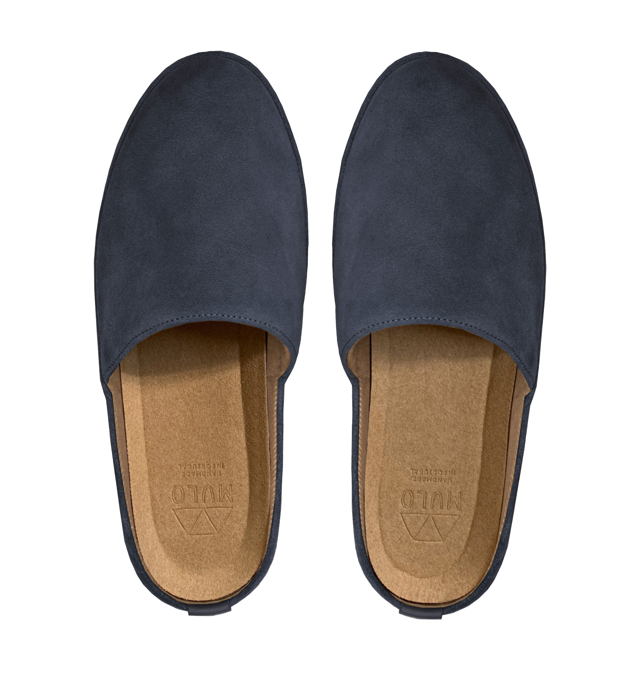 Handmade Slate Suede Men's Slippers