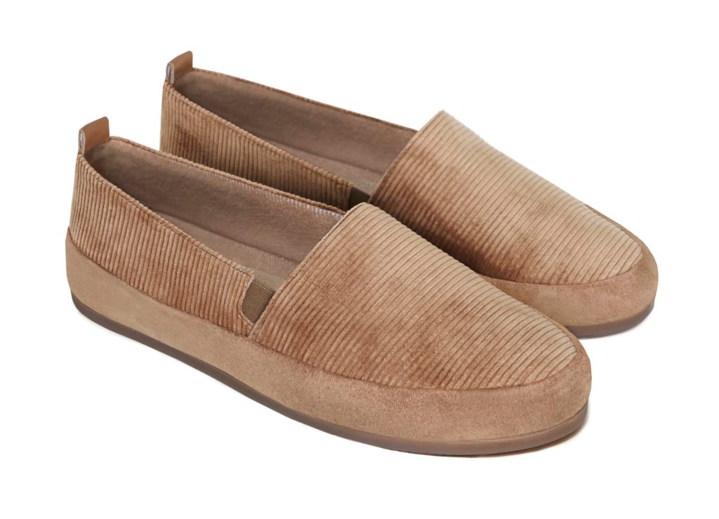 Mens Slippers in Camel Corduroy